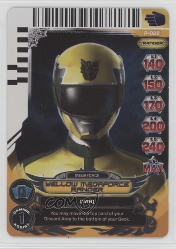 2013 Saban's Power Rangers - Action Card Game Yellow Megaforce Ranger # ...