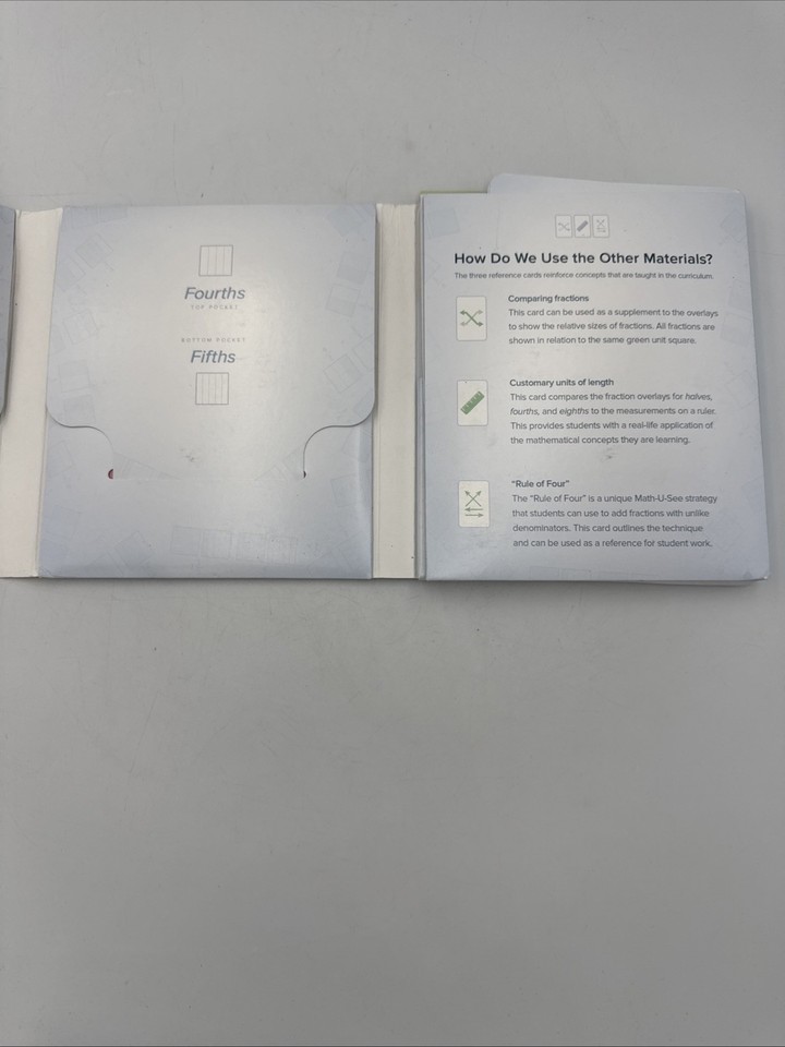 🧮 Math U See Fraction Overlay Kit -🏡 Math Manipulative Set for ...