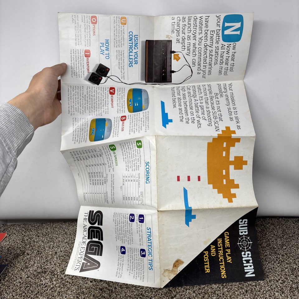 Atari 2600 Sega Games Lot Tac-scan Sub Scan With Manuals Tested Game ...