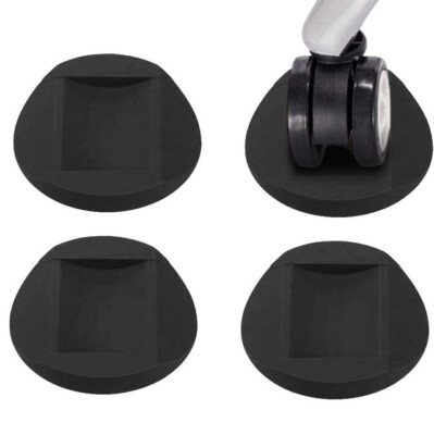 4 PCS Bed Wheel Stoppers Anti-Sliding Rubber Caster Cups for Wooden ...