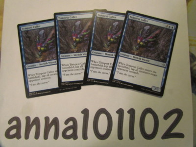 Ixalan uncommon. Tempest Caller x4 mtg 4x Blue creature Merfolk Wizard ...