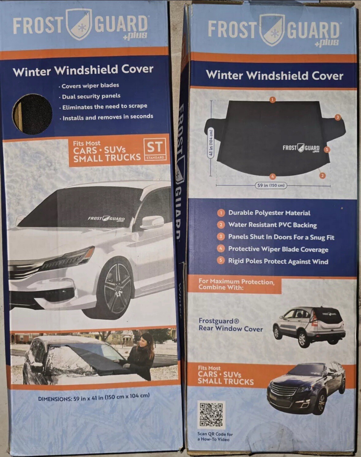 New In Box Frost Guard Plus Winter Windshield Cover (Fits Standard Size ...