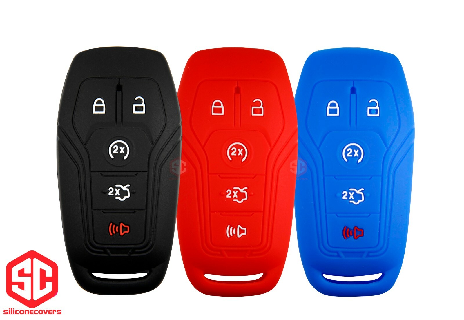 3x New KeyFob Remote Fobik Silicone Cover Fit / For Select Ford ...