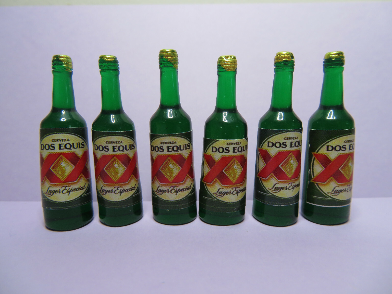 6 PCS DOS XX BEER BOTTLES 1/6 SCALE MINIATURE DOLLHOUSE FOOD for BARBIE ...