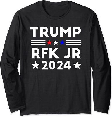 Trump RFK JR 2024 Presidential Candidate USA Gift Long Sleeve T-Shirt ...