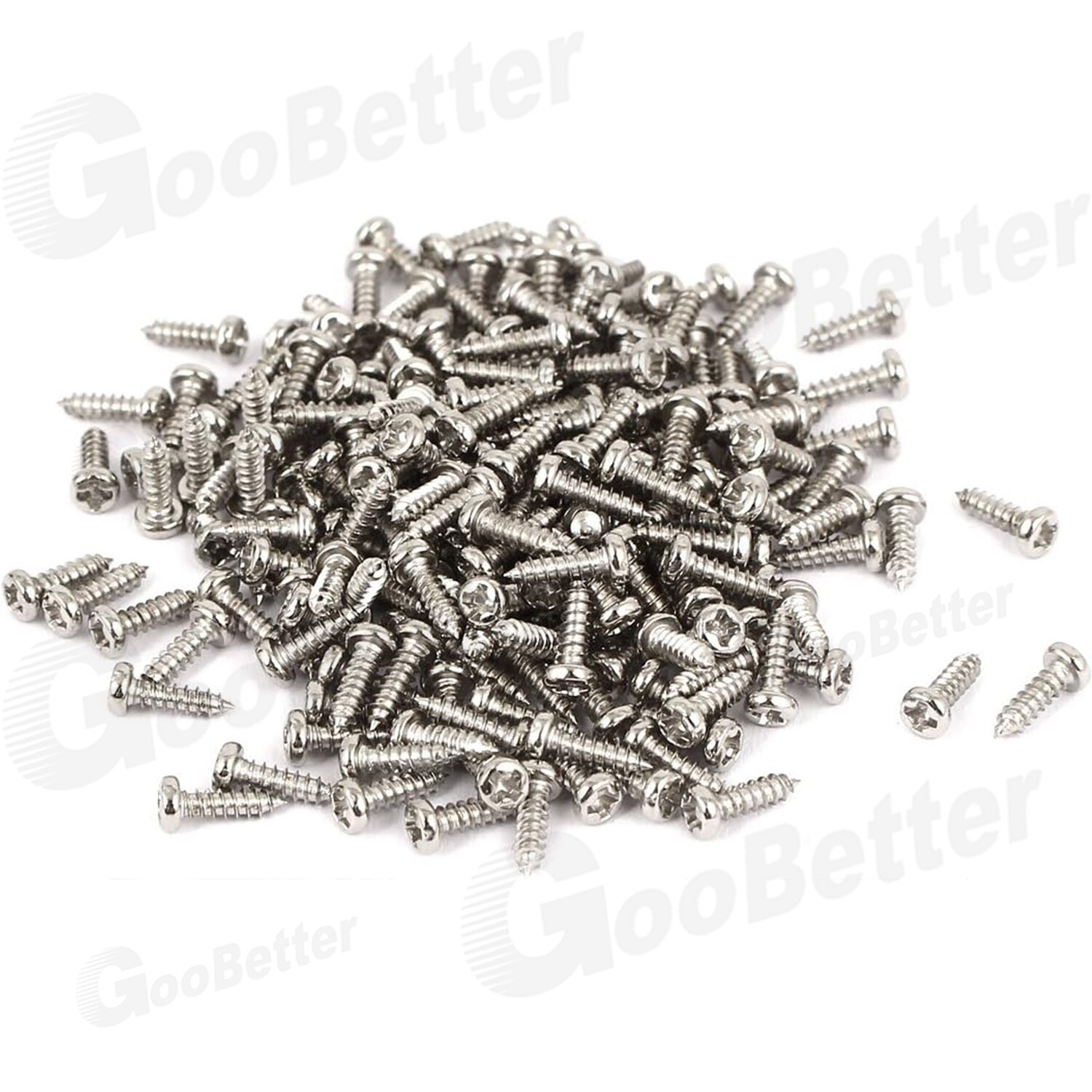 100pcs Nickel Plated Philip Round Head Self Tapping Screws Sheet Metal ...