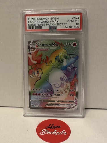 Pokémon TCG Charizard Champions Path 074/073 Secret Rare Rainbow Holo ...