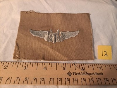 WW2 WWII Army Aircorps Wings Ariel Gunner Sew On Khaki Patch Insignia ...