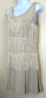 Vtg size 9 Fringed Beige Flapper Dress Halloween Stage Costume Roaring ...