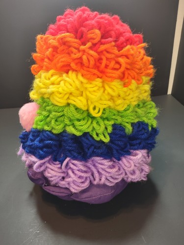 Vtg Handmade toy Rainbow WEEPULS WEEPLE WUPPIE WUPPET yarn loop plush ...