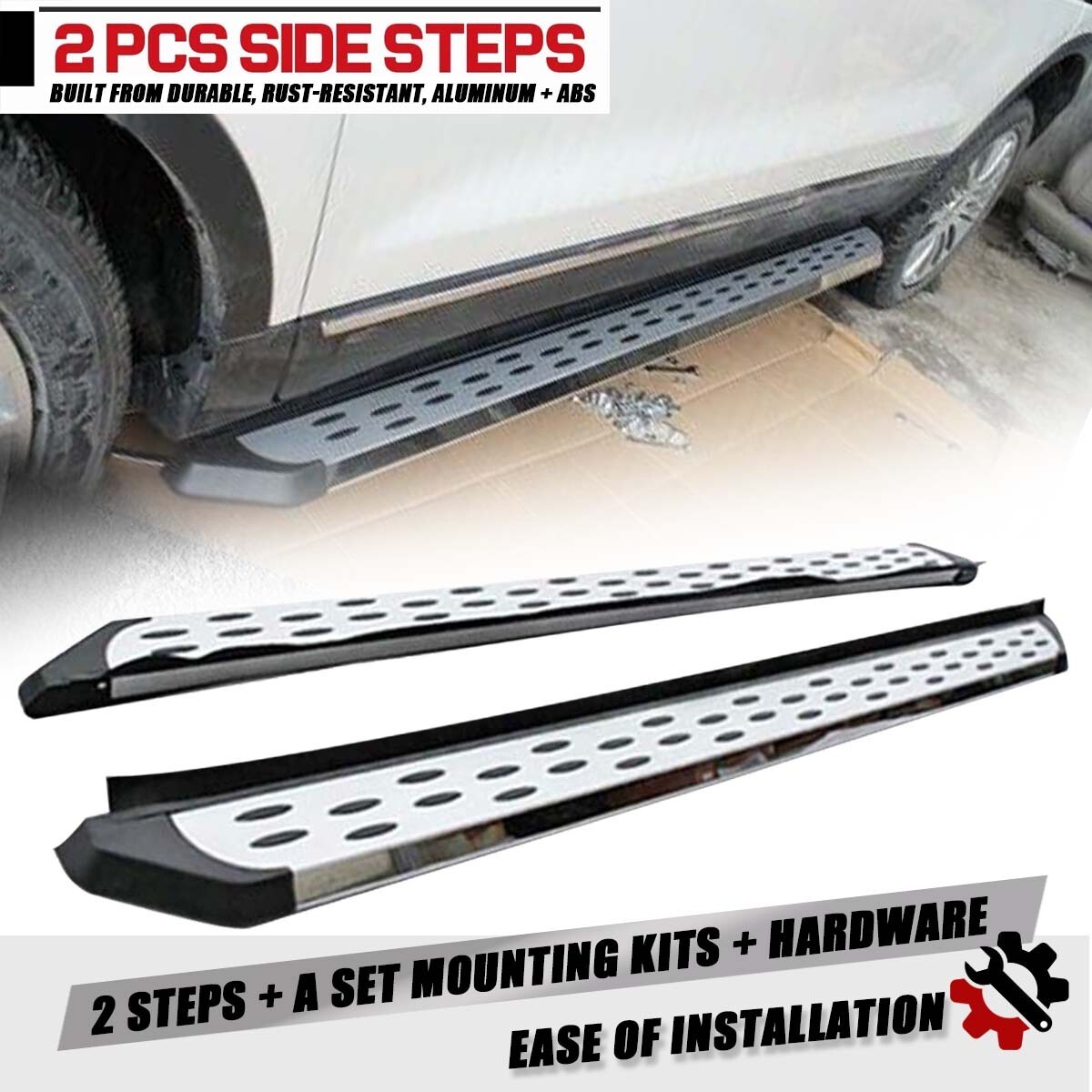2PCS Running Boards Side Step Nerf Bar Fit 2023 2024 Chirey JETOUR X70 ...