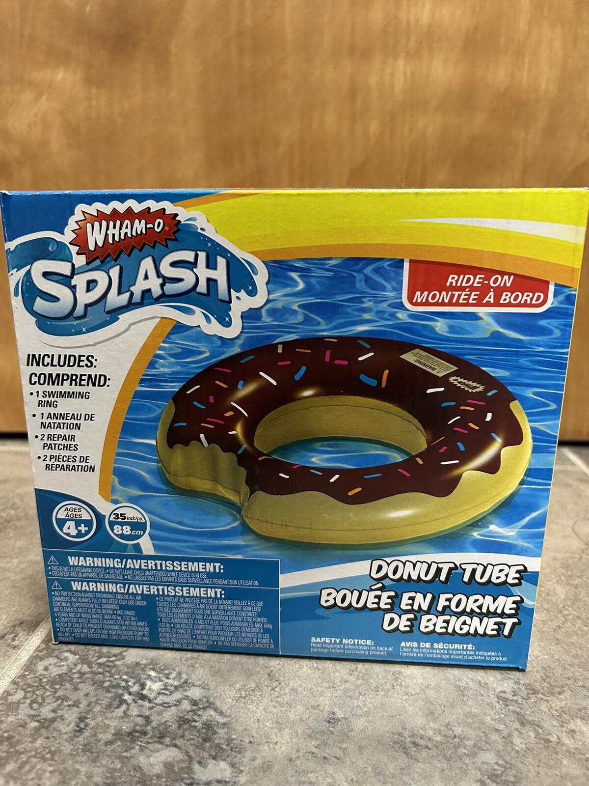Wham-O Splash Donut Tube Pool Swimming Ring Ride On Toy 35” | eBay