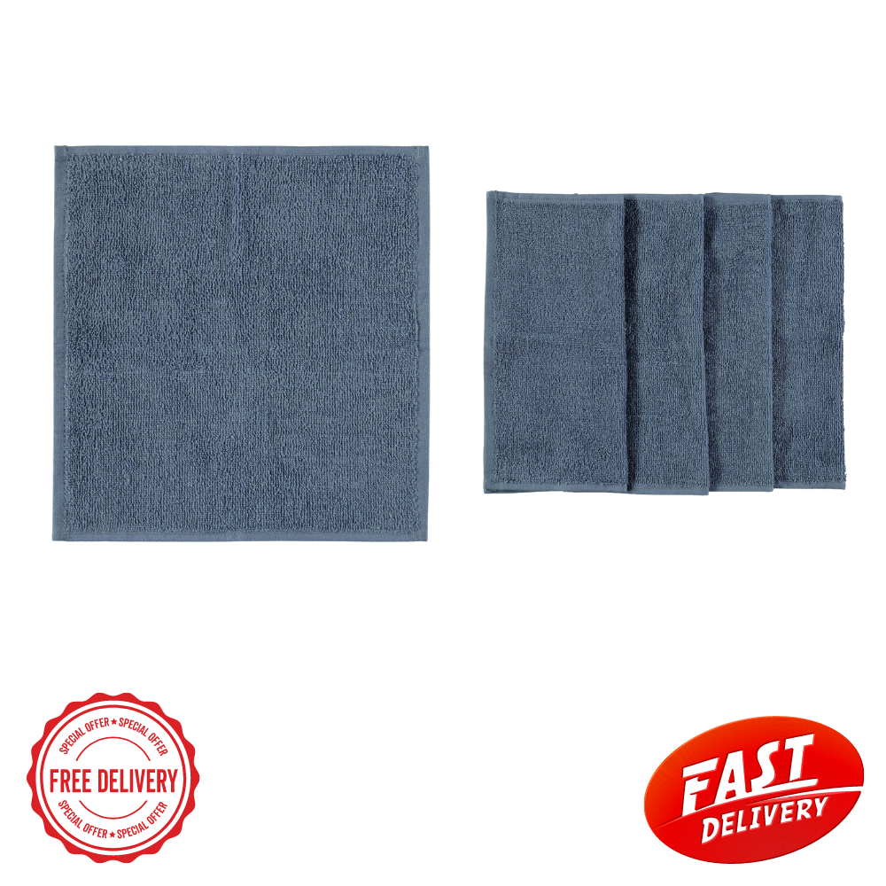 4 Pack Madison Cotton Face Washers- Hand Towel & Face Washer AU | eBay ...