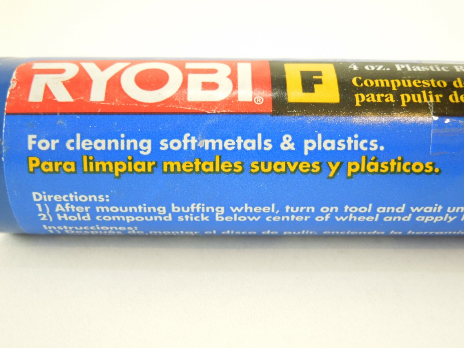 2 Pack Plastic Rouge Buffing Compound F Ryobi 4oz Cleaning Soft Metals ...