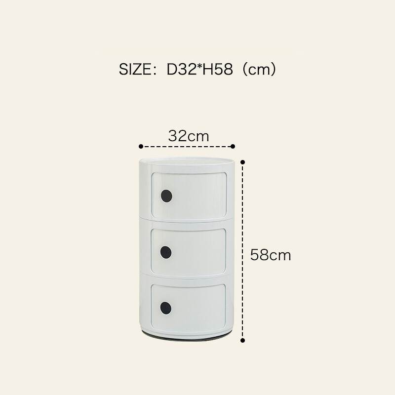 2/3/4/5 Drawers Round Storage Unit Bathroom Cabinet Chest Cupboard Side ...