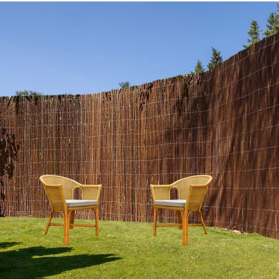 willow fence screen natural garden fence screening roll border privacy ...