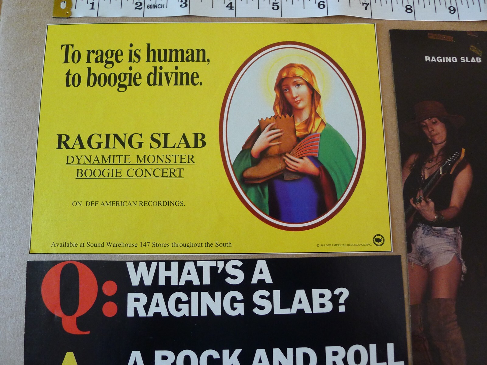RAGING SLAB clipping LOT print ad PINUP Hard Rock BAND southern stoner ...