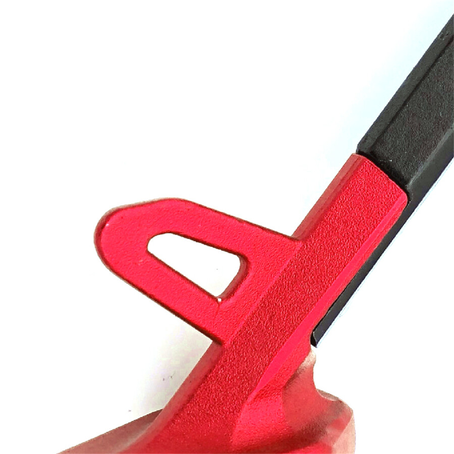 CNC Aluminum Motorcycle Leg Prop Kickstand Single Side Stand Black/Red ...