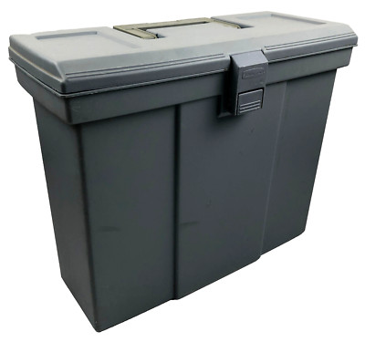 Vtg Rubbermaid Portable File Folder Carry Case Storage Box Gray Hard ...
