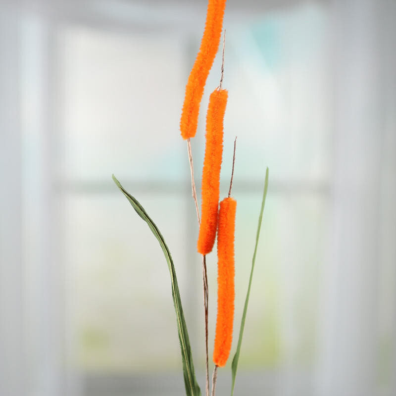 Bulk Package of 24 Orange Artificial 24" Cattail Stems | eBay
