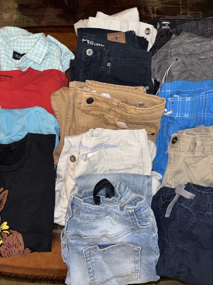 Boys Size 14 Lot 15PCS Polo Assassin Cat & Jack Chaps Wonder Nation ...