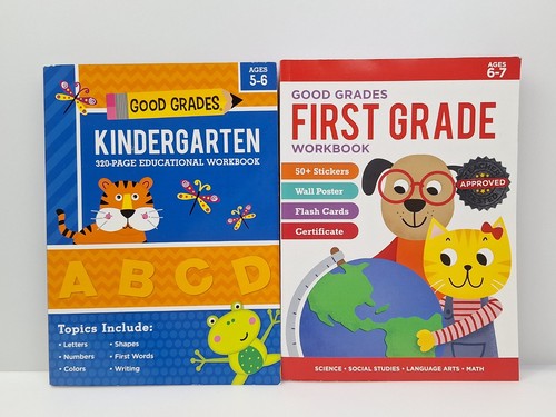 Good Grades Educational Workbook Lot Kindergarten First Grade Ages 5-6 ...