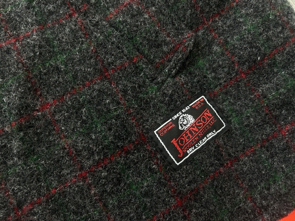 Johnson Woolen Mills Men's Reversible Vest 2XL Adirondack Plaid/ Blaze ...