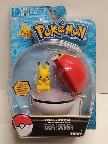 Pikachu Figure Toy Repeat Ball Pokemon TOMY 2017 Nintendo WORN BOX NEW ...