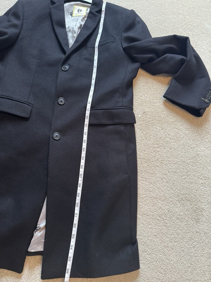 Noose And Monkey Wool Blend Overcoat Jacket Men’s 40R | eBay