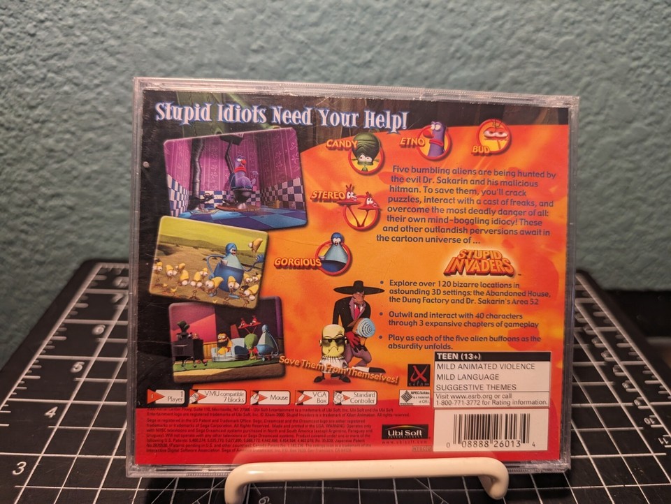 STUPID INVADERS Brand New & Factory Sealed - ORIGINAL SEGA DREAMCAST ...