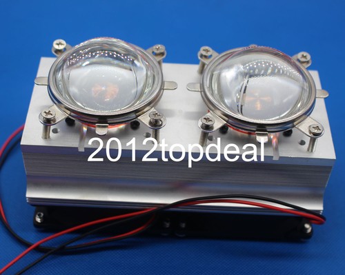 100W 200W High Power LED Heatsink cooling with fans 44mm Lens ...