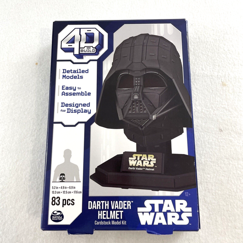 4D Build Star Wars Darth Vader Helmet Cardstock Model Kit 83 Pieces New ...