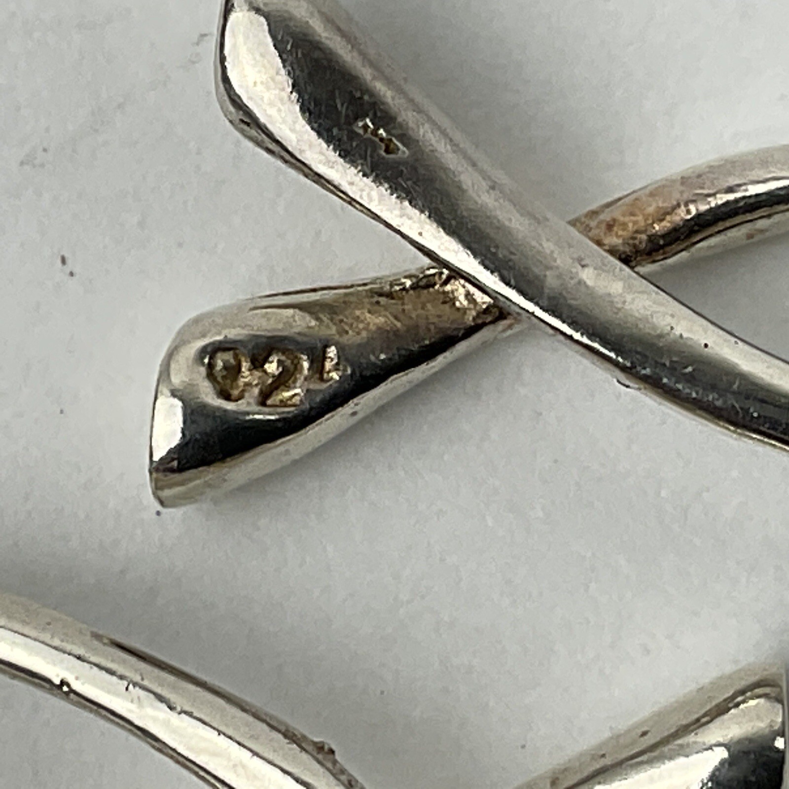 Vtg Sterling Silver Christian Fish Symbol Earrings Pierced Modernist ...