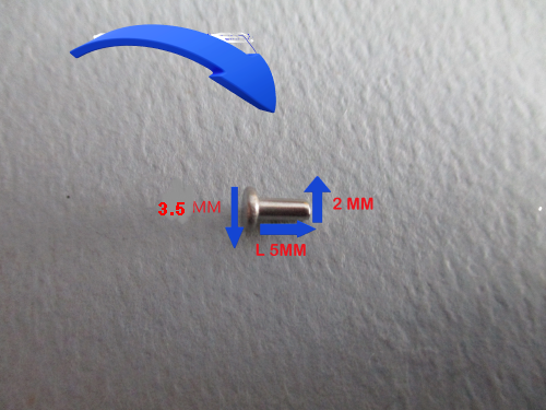 DINKY TOYS LOT 30 RIVETS 5 MM POUR MINIATURE CORGI.CIJ.SOLIDO EN ALU ...