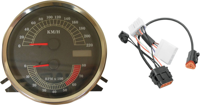 Drag Specialties Electronic Kmh Speedo Speedometer 9903 Drag