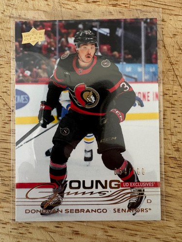 2025/26 Upper Deck Young Guns 229 Exclusives #054/100 Donovan Sebrango ...
