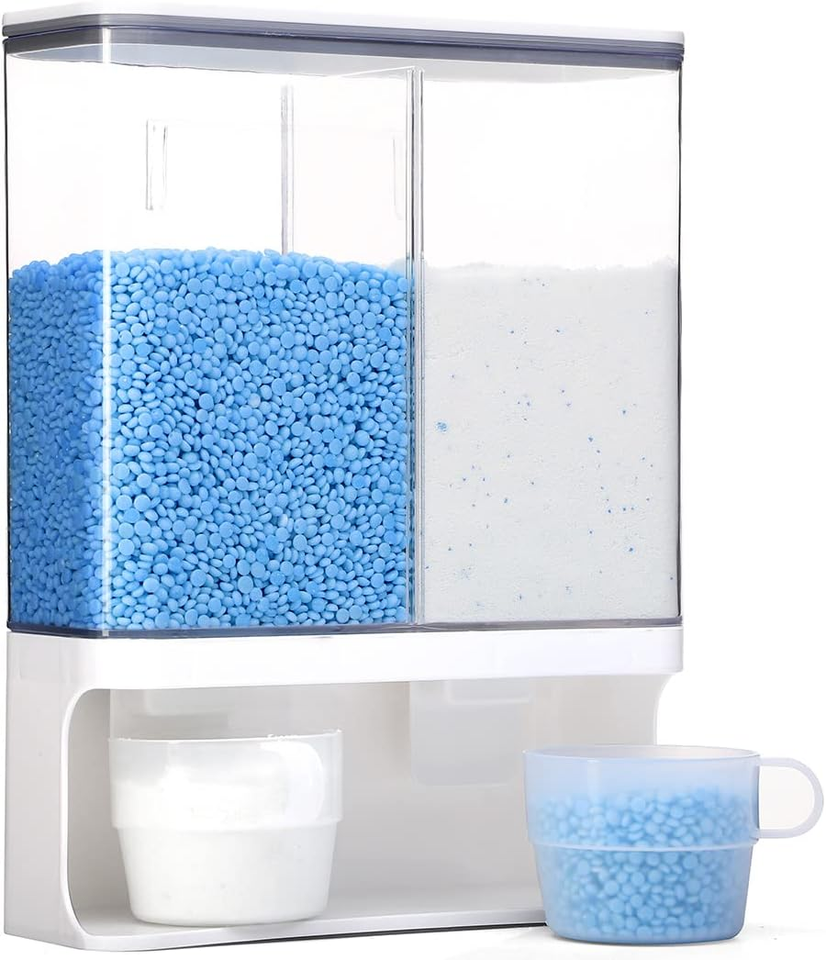 Laundry Powder Dispenser, Wall Mounted Laundry Scent Boosters Beads ...