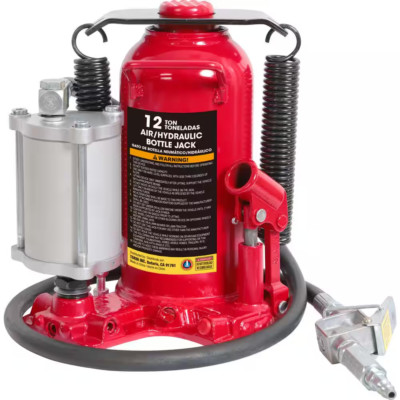 Big Red Welded Air Pneumatic Bottle Jack Rust Resistant Car Jack 12-Ton ...
