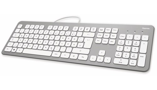 Hama KC-700 keyboard USB QWERTZ German Silver | eBay