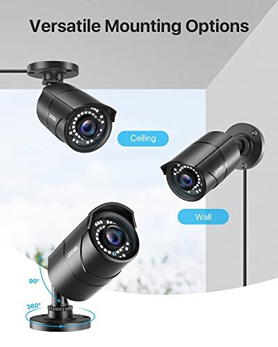 1080P 1920TVL Security Camera Outdoor Indoor,Hybrid 4-in-1 TVI/CVI/AHD ...