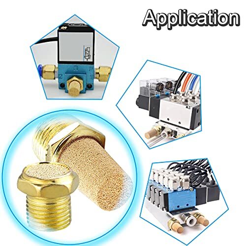 Pneumatic Mufflers 12pcs 1/8" Male Thread Sintered Bronze Exhaust ...