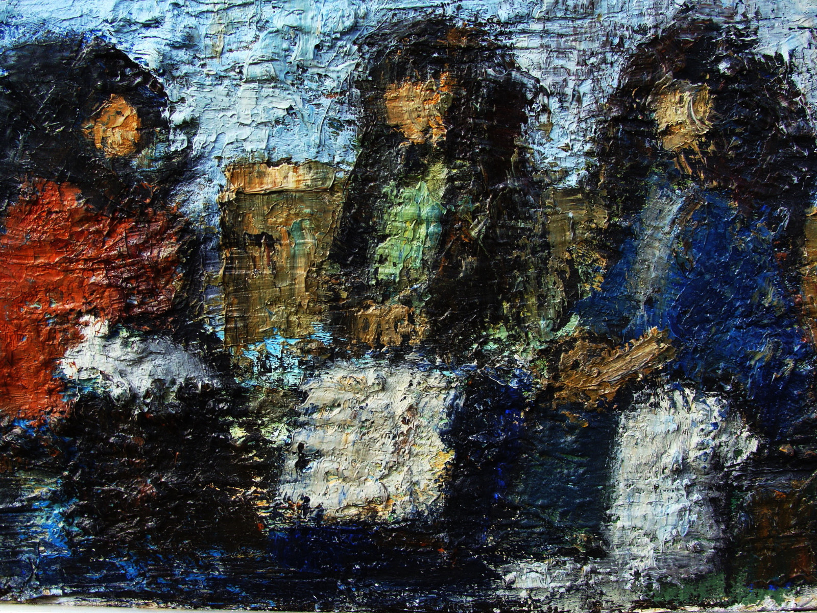 Mona Ridderstad-Cedergren *1935, Frauen auf Samos ( Griechenland),verso ...