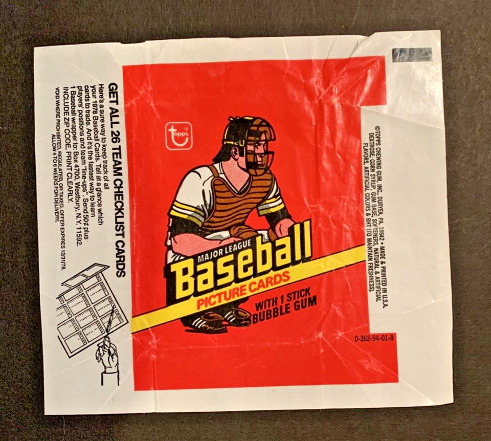 1978 Topps Baseball Cards Empty Wax Pack Wrappers | eBay