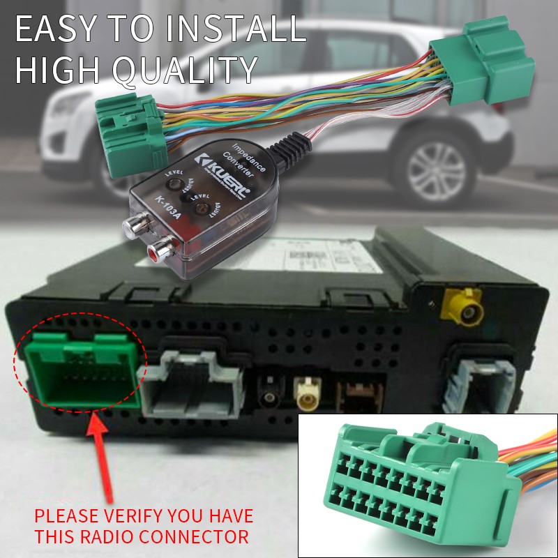 Add Amp Amplifier Radio Adapter Interface For Chevy Silverado 1500 GMC ...