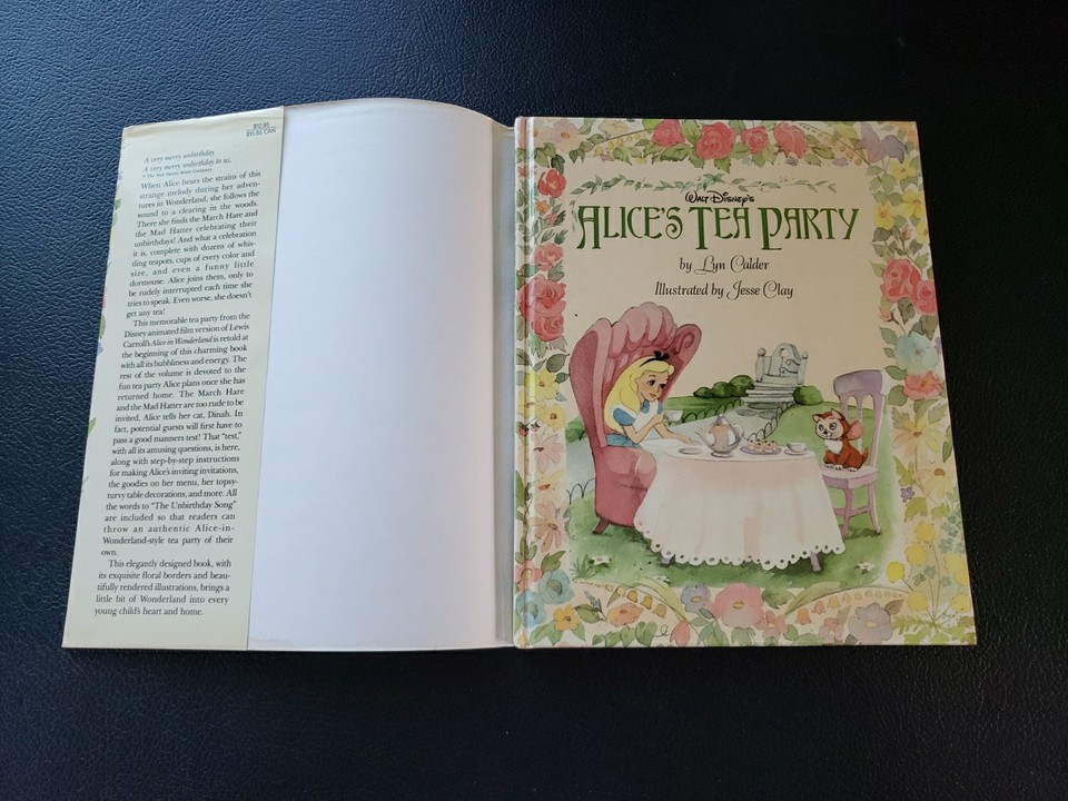 ALICE'S TEA PARTY By Lyn Calder & Jesse Clay - 1992 Walt Disney HC DJ ...