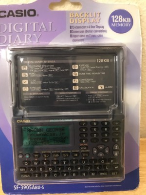 Vintage Casio SF-3905Abu-s Digital 128kb (Memory) Diary Brand New ...
