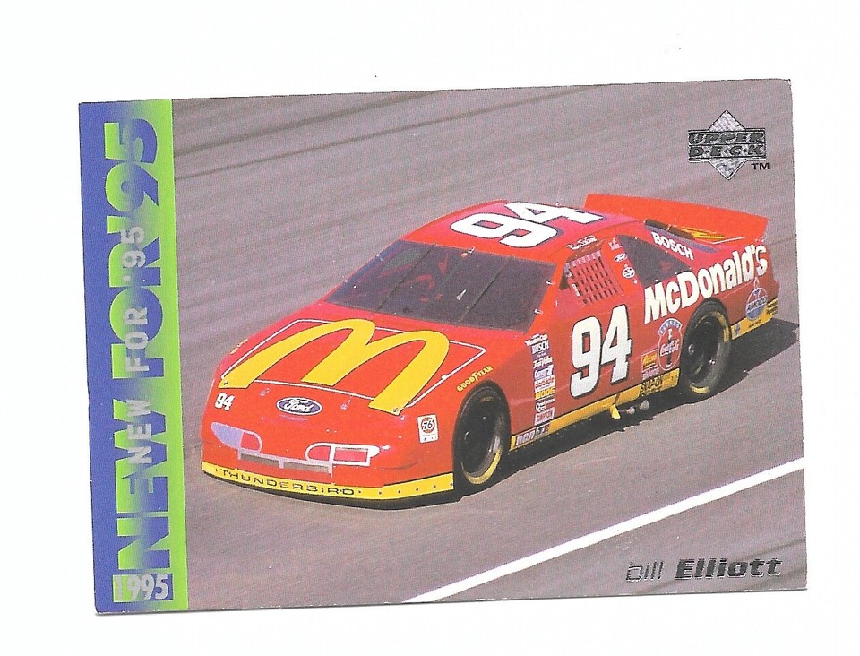 1995 Upper Deck Bill Elliott Car 299 Racing Trading Card Vintage | eBay
