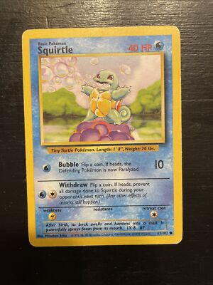1995 first edition Squirtle Pokemon card. Near mint condition. | eBay