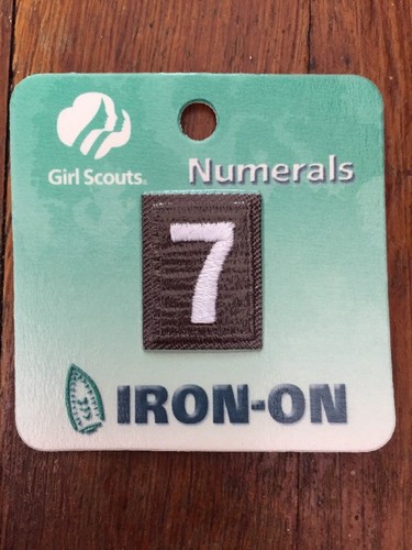 Girl Scout UNIFORM PATCH -NUMBER SEVEN #7 Troop Numeral Brownie Junior ...