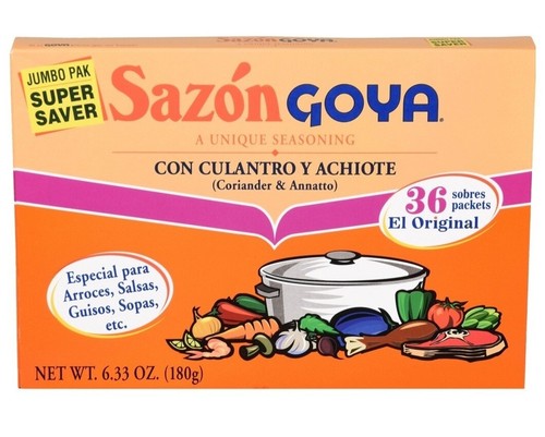 Sazon Goya Con Culantro Y Achiote Coriander & Annatto Seasoning, 36 ...